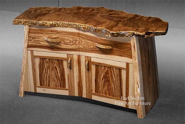 Live Edge Cabinet, Custom Furniture - Earl Nesbitt
